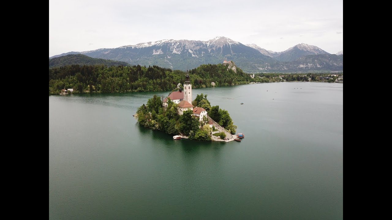 Lake Bled and Bled island from above - 4K drone footage - YouTube