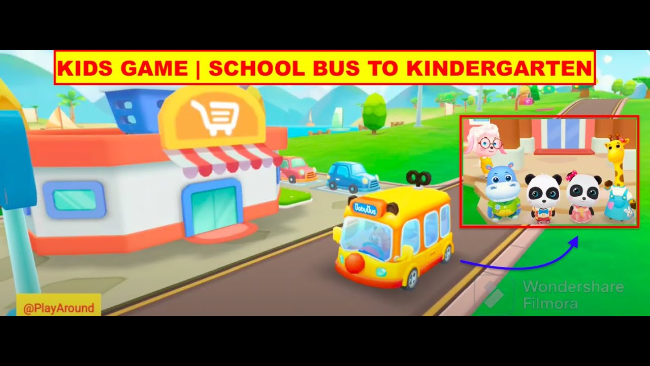 Kids Game | School Bus | Learning | Train your Brain | @PlayAround ...