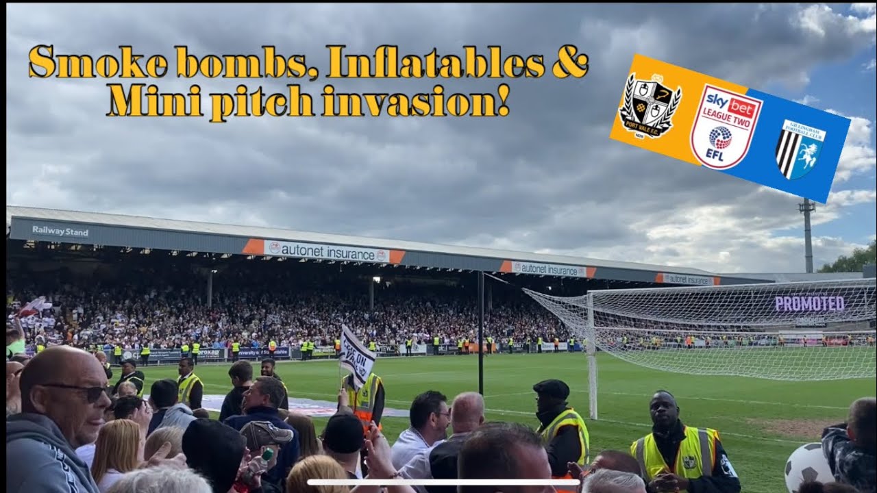 PROMOTION! INCREDIBLE PORT VALE FANS CELEBRATING PROMOTION TO LEAGUE ...