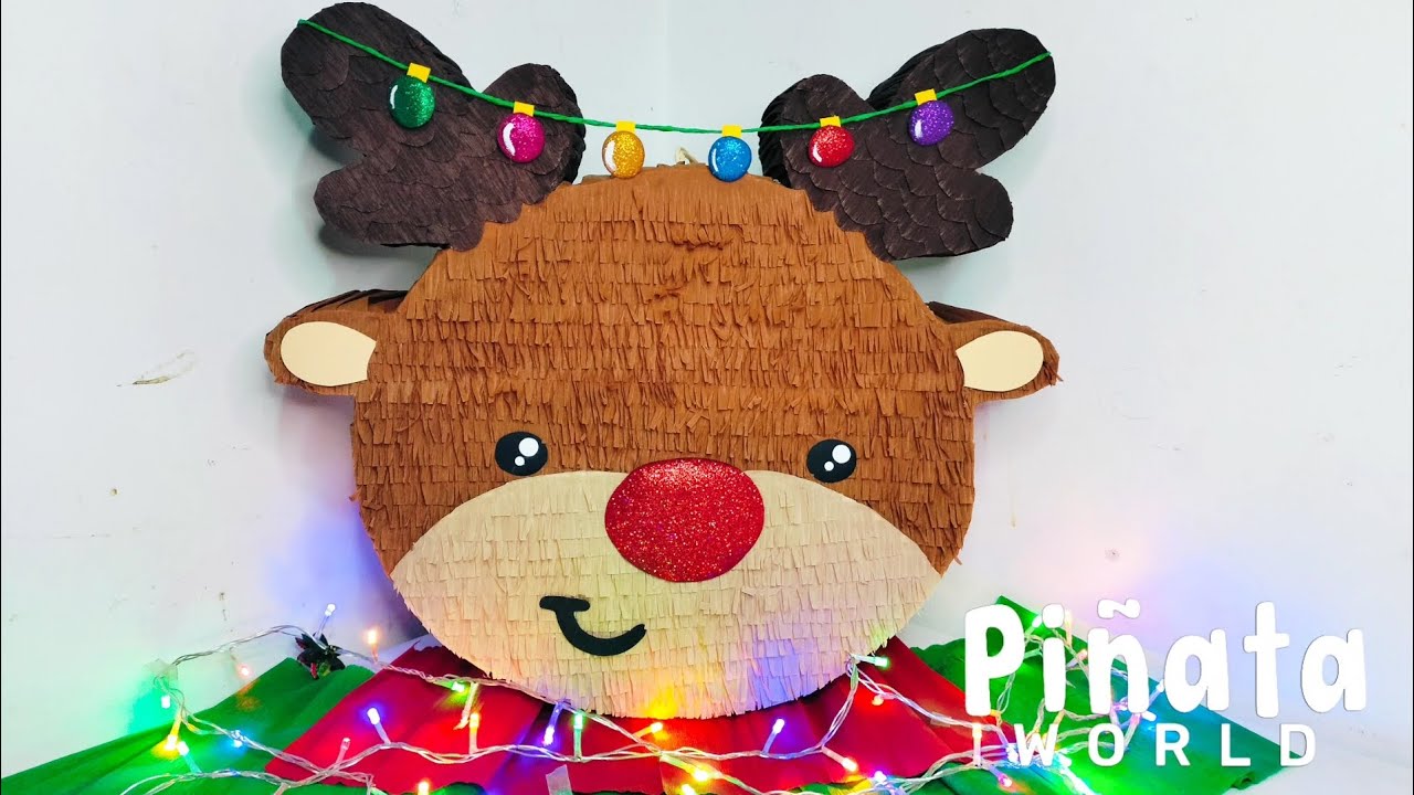 PIÑATA DE RENO NAVIDEÑO fácil y rápido 🥳 - YouTube