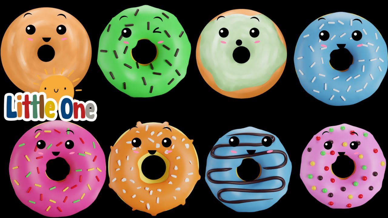 Dancing donut Dance veggies Fun Animation - Baby Sensory video High ...