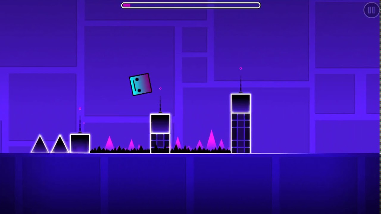how to beat the first level of geometry dash - YouTube