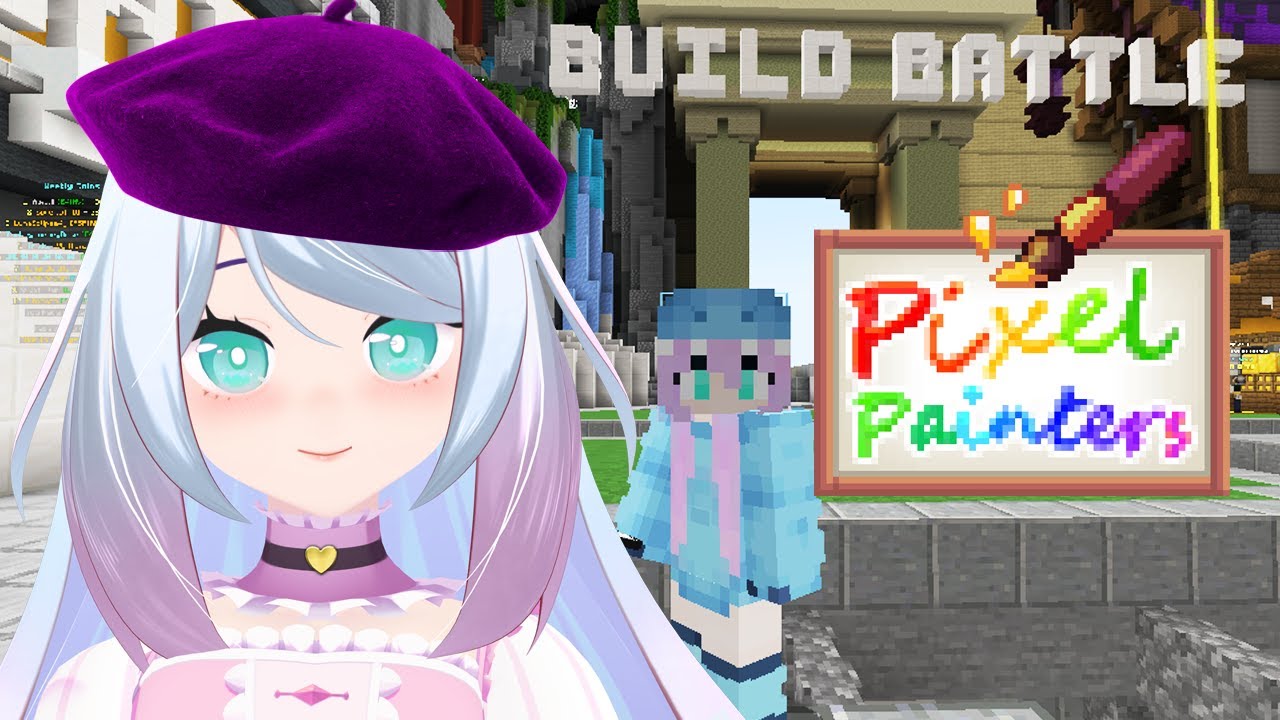 Minecraft Chatting & building!! / build battle & pixel painters 💕 #asmr #minecraft #vtuber - YouTube