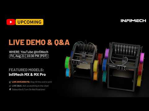 InfiMech MX & MX Pro: Live Demo & Q&A | Real-Time 3D Printing