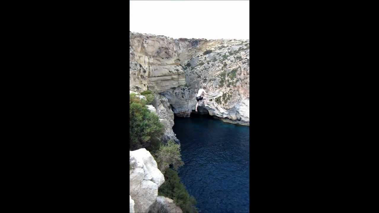 High Cliff Jump in malta - YouTube