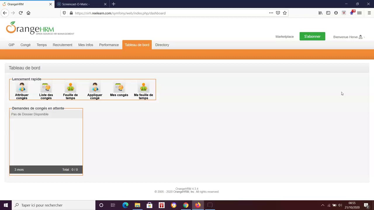 Présentation d'Orange HRM - solution open source dans les RH - YouTube