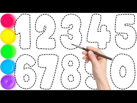 1234567890, Learn to Draw, Paint & Color Numbers & Count 123  for Kids | Easy Step-by-Step Tutorial