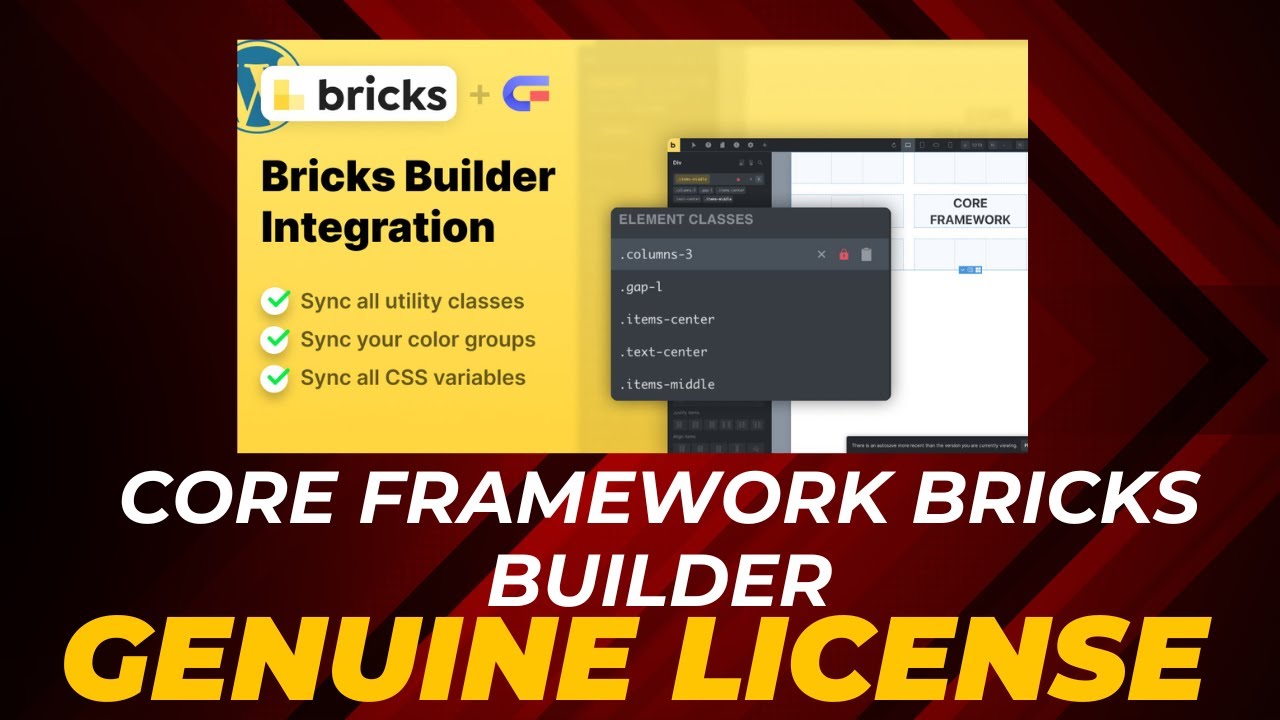 Core Framework Bricks Builder Integration Activation With Original Key [Lifetime Auto Update ...