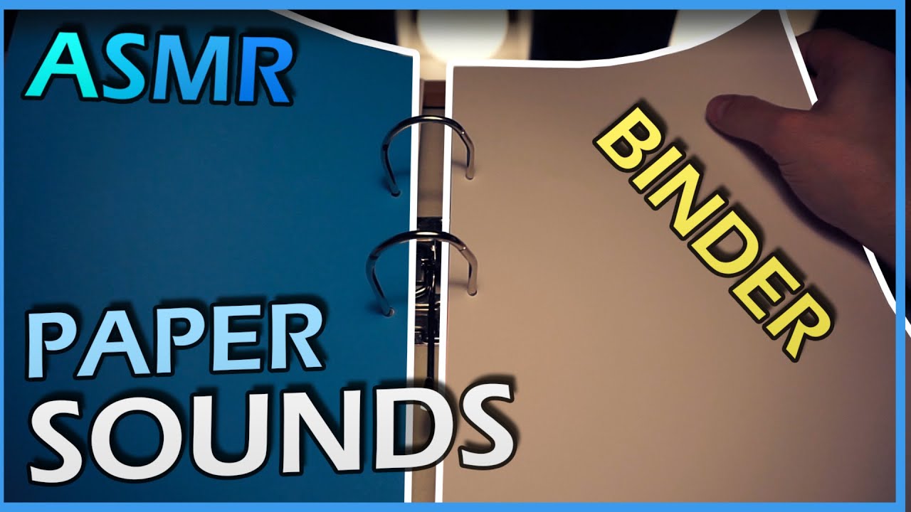 ASMR • Paper Sounds • BINDER • sheets of paper & crinkle (NO TALKING ...