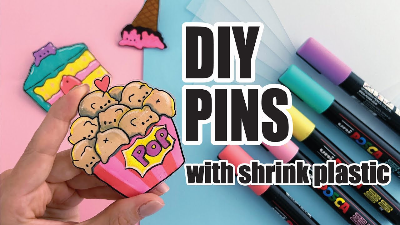 Making pins with shrink plastic and posca markers / avoid my mistakes ...