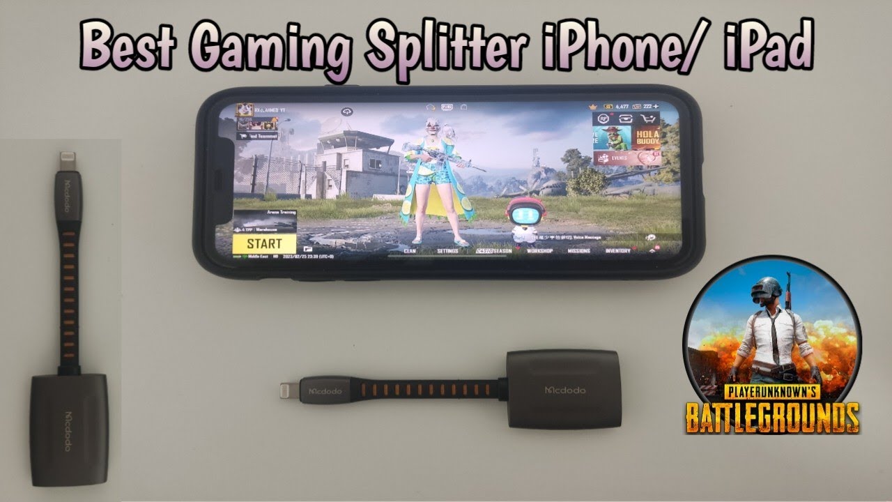 Best Gaming Splitter For iPhone | Connector iPad / iPhone For PUBG BGMI ...