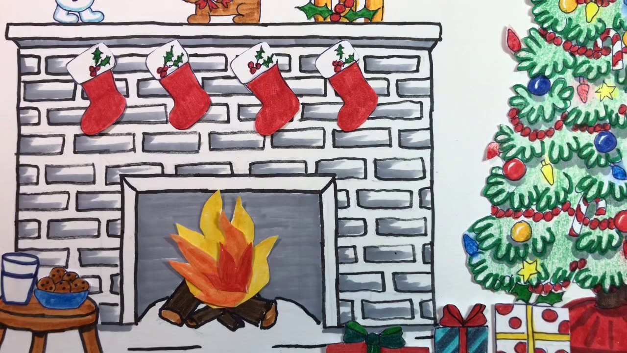 Christmas Fireplace “Yule Log” Stopmotion Animation - YouTube