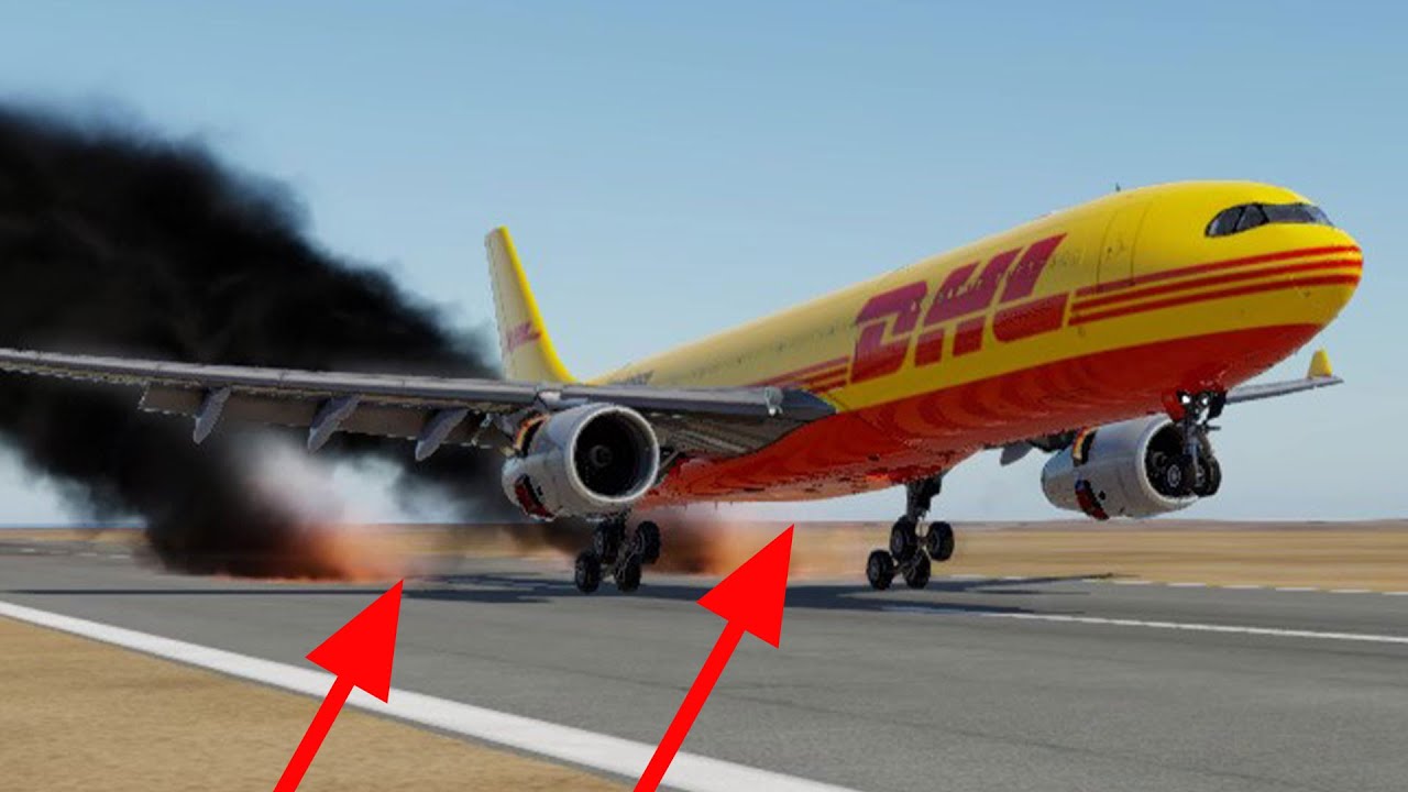 Plane Landing With Two Engines On Fire X Plane 12 - YouTube