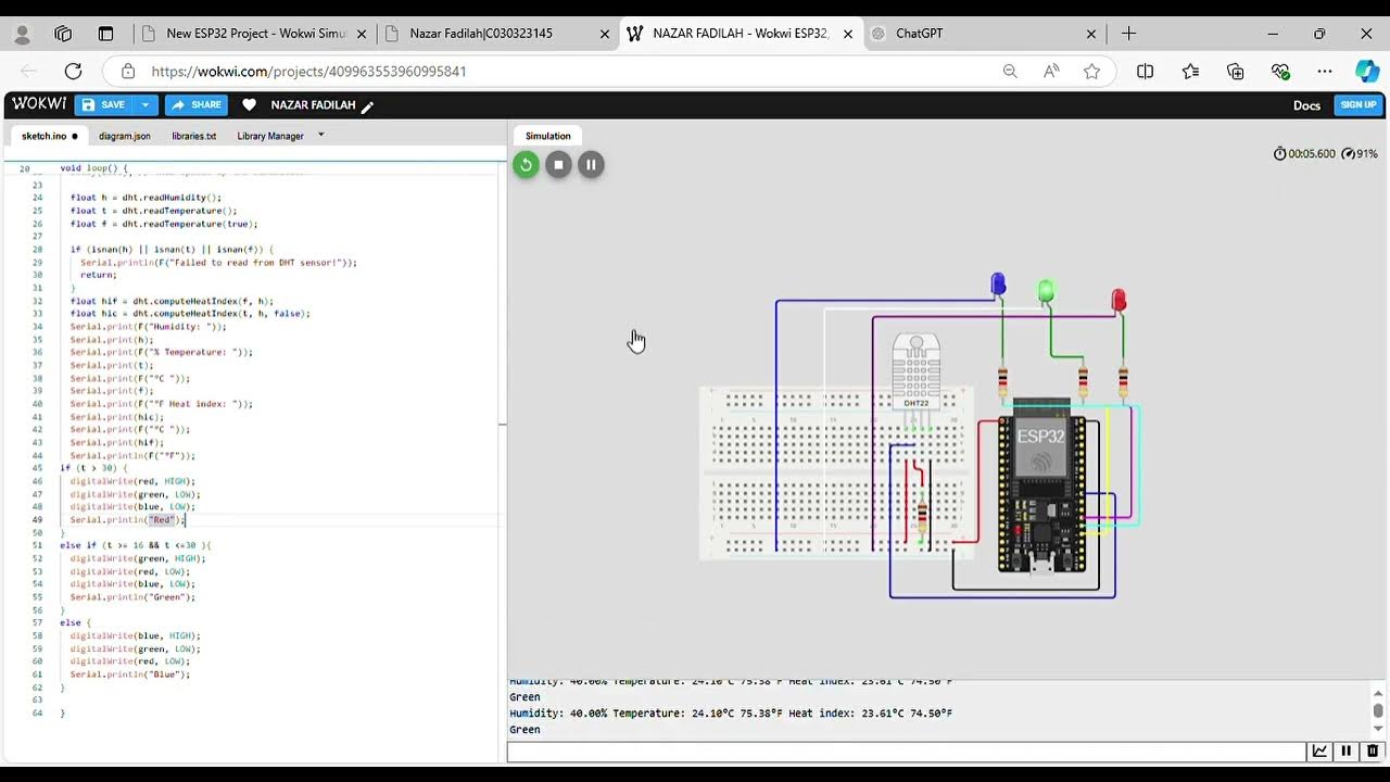 NAZAR FADILAH_C030323145.Wokwi ESP32, STM32, Arduino Simulator - YouTube