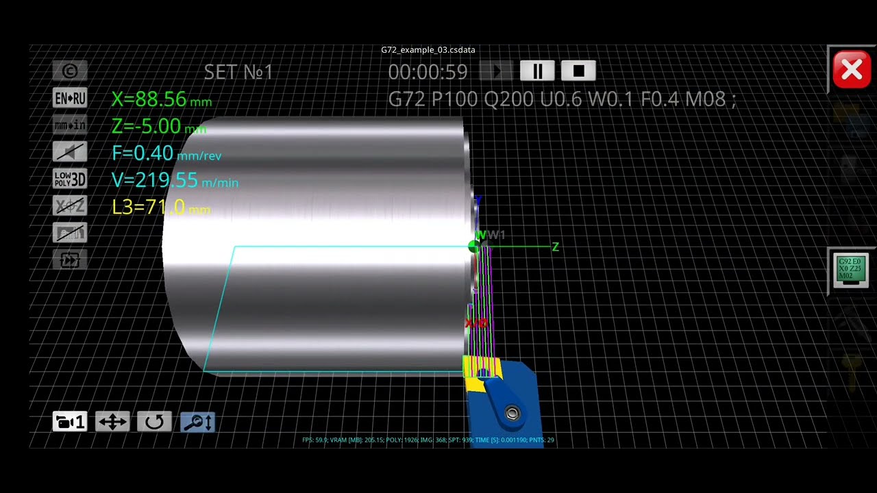 G72 facing cycle - YouTube
