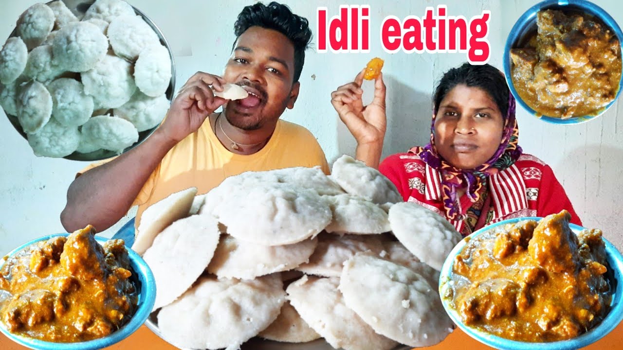 Chicken curry with idli eating | idli chicken curry eating challenge ...