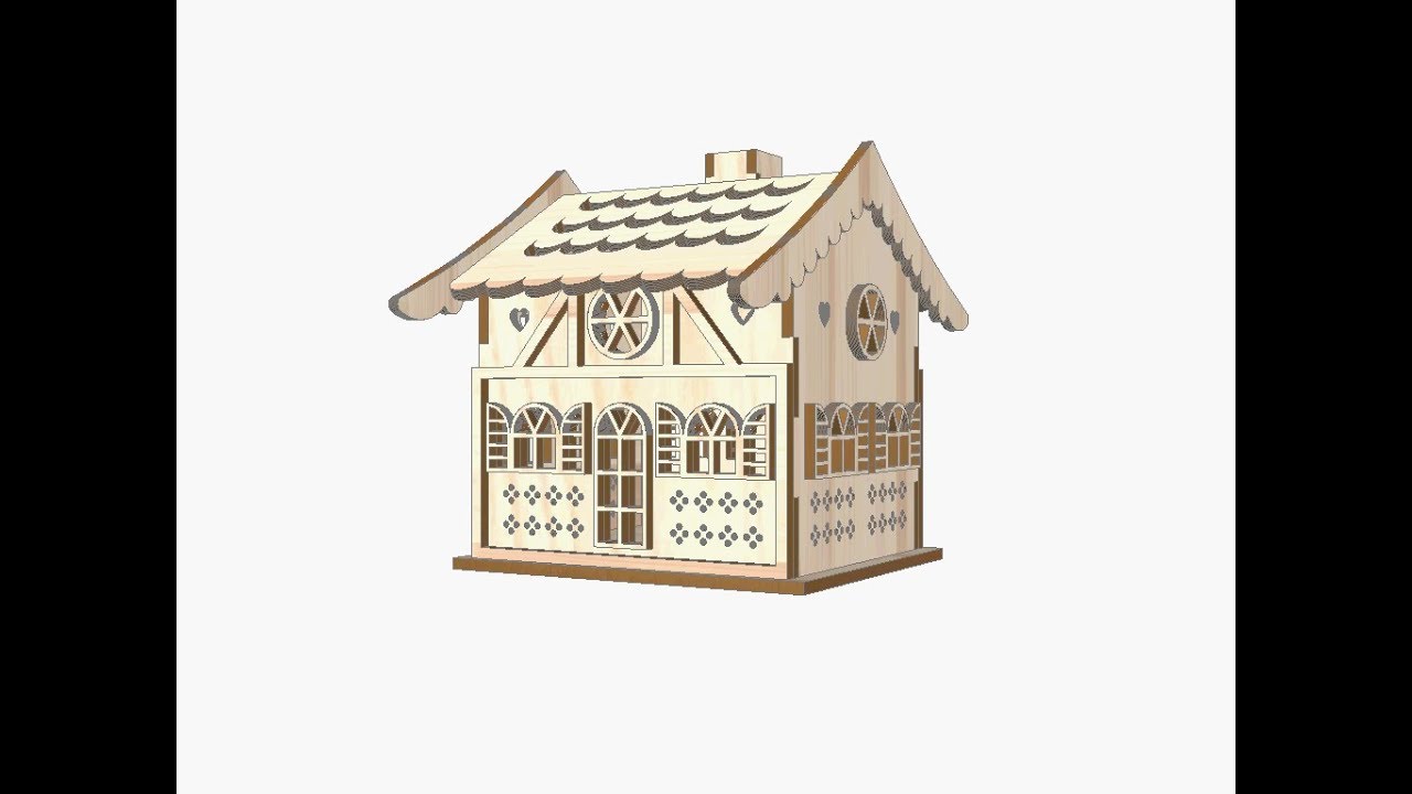 Laser cut ideas Nightlight house Pattern Vector for Laser Cutting CNC ...