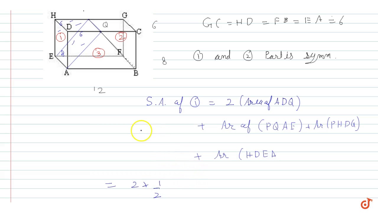 For the cuboid shown in figure,the lengths of AB, BC, CG are 12, 8, 6 ...