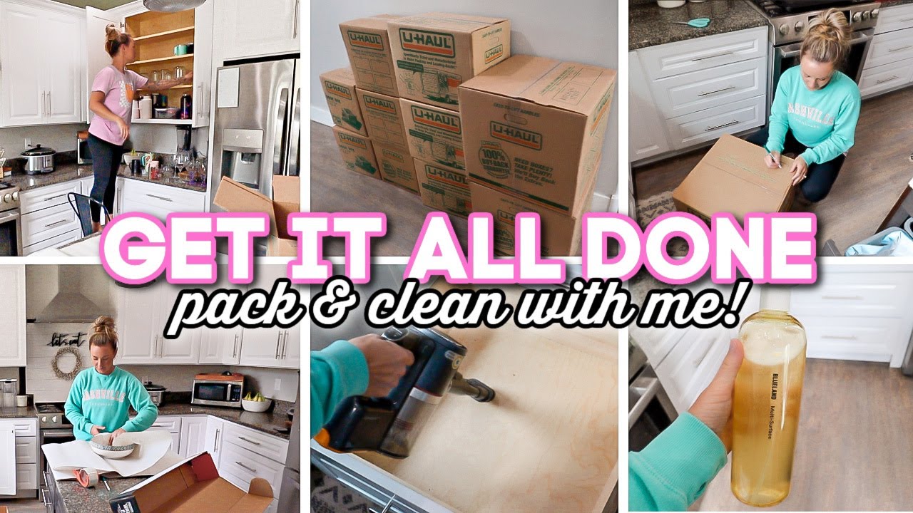 GET IT ALL DONE // CLEAN & PACK WITH ME - YouTube