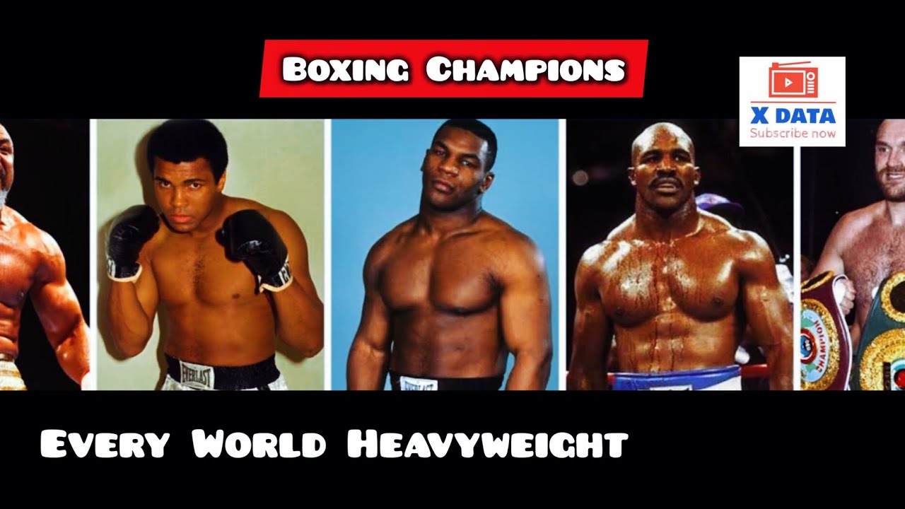 Every World Heavyweight Boxing Champions From Xdata - YouTube