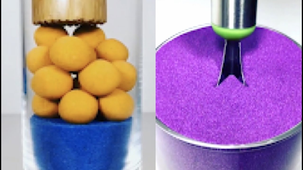 Satisfying Kinetic Sand Cutting Crunchy - Kinetic Sand Scooping ASMR ...