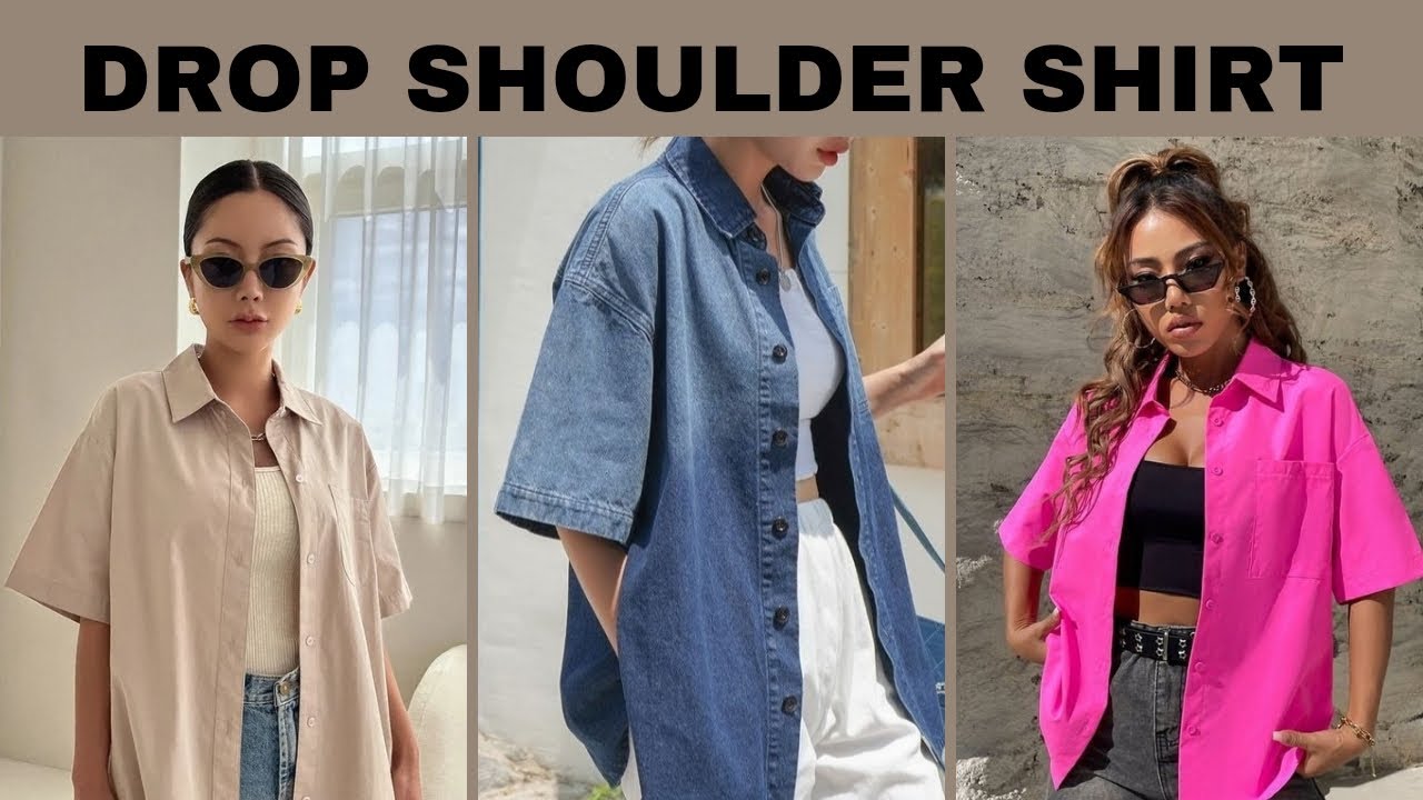HOW TO DRAFT AND CUT A DROP SHOULDER SHIRT/ DROP SHOULDER FEMALE SHIRT ...