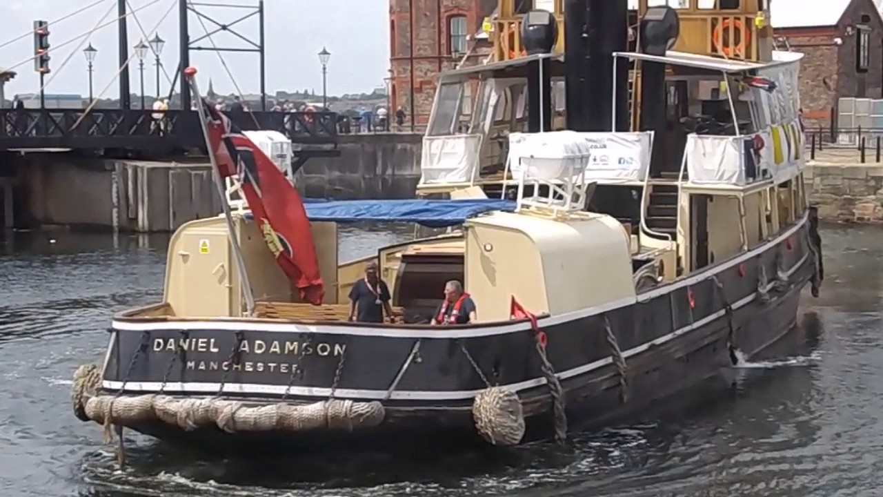 Steam tug "Daniel Adamson" under steam at Liverpool. Wednesday 14 June ...