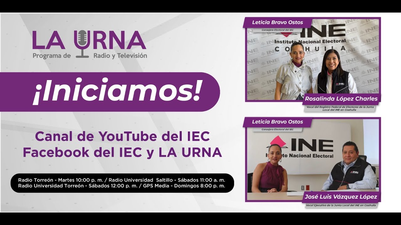 La Urna, programa de Radio y Televisión del IEC. Marzo 3 de 2025 - YouTube