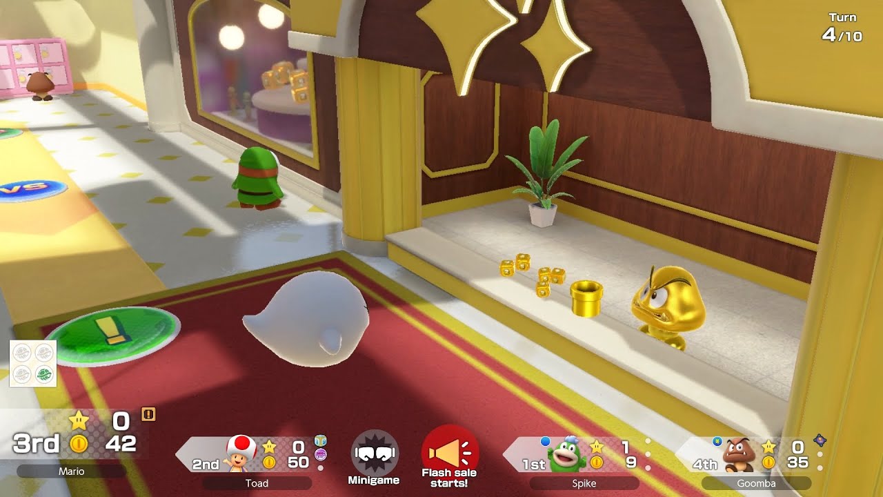 Super Mario Party Jamboree #67 Rainbow Galleria Boo vs Spike vs Toad vs ...