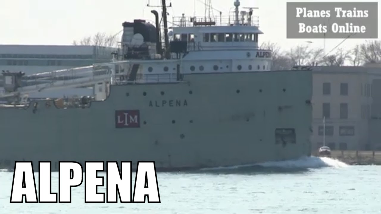 1942 Alpena - 502ft / 153m - Bulk Carrier Cargo Ship In The Great Lakes ...
