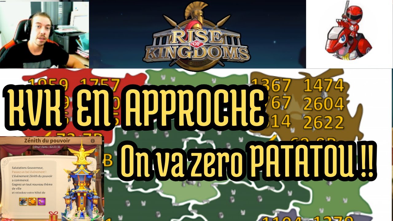 Kvk soon ZERO PATATOU | conseil Zenith | Rise of kingdoms - YouTube