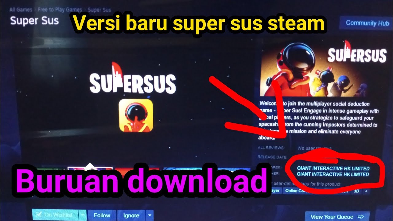 BURUAN UPDATE!!!! RILIS BARU SUPER SUS VERSI STEAM - INI KEREN PALING ...