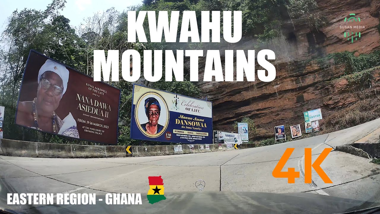 Kwahu Mountains Road Drive from Nkawkaw Eastern Region Ghana 4K - YouTube