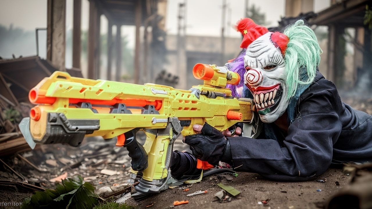 LTT Films: Silver Flash warrior Nerf Guns Fight Dangerous Masked Army ...