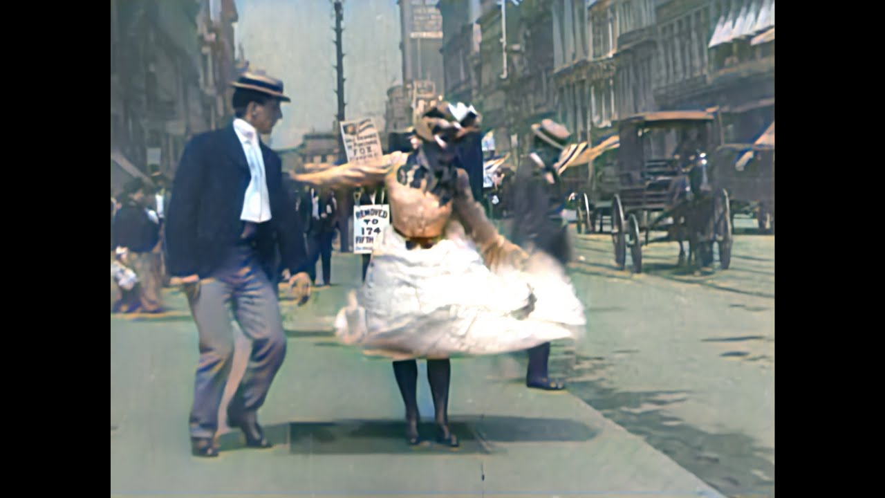 [4k, 50fps, colorized] (1901) What Happened on Twenty-third Street ...
