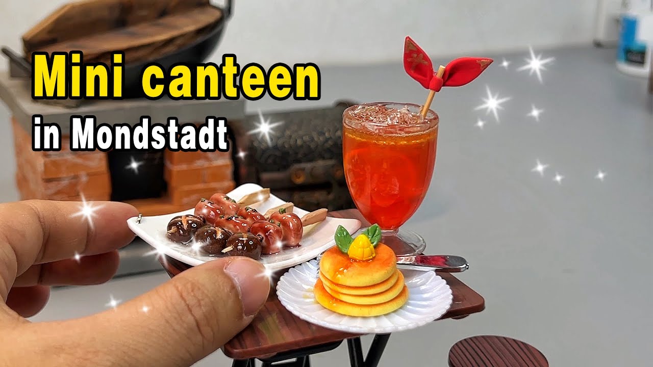 Miniature canteen/mini food/Genshin Impact 迷你早餐！我在蒙德开餐厅 - YouTube