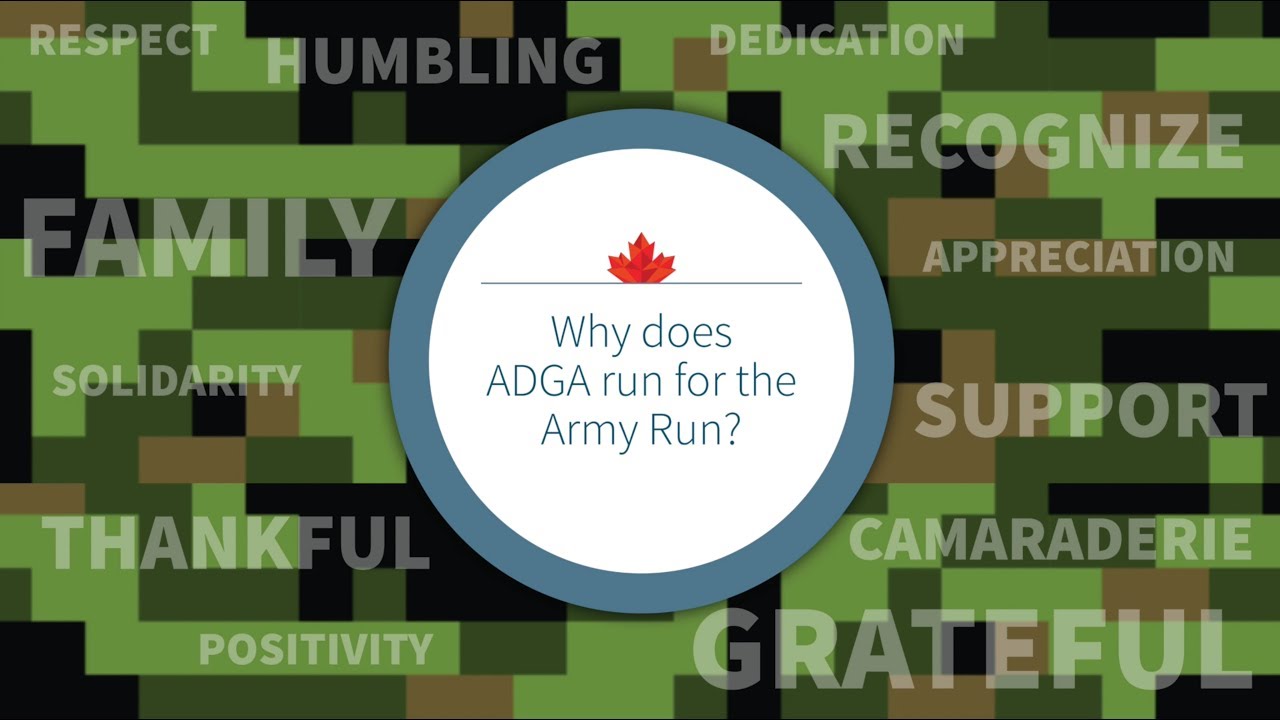 Why does ADGA run for the Canadian Army Run? - YouTube