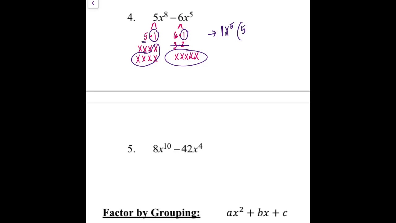 Algebra 2 Factoring Notes - YouTube