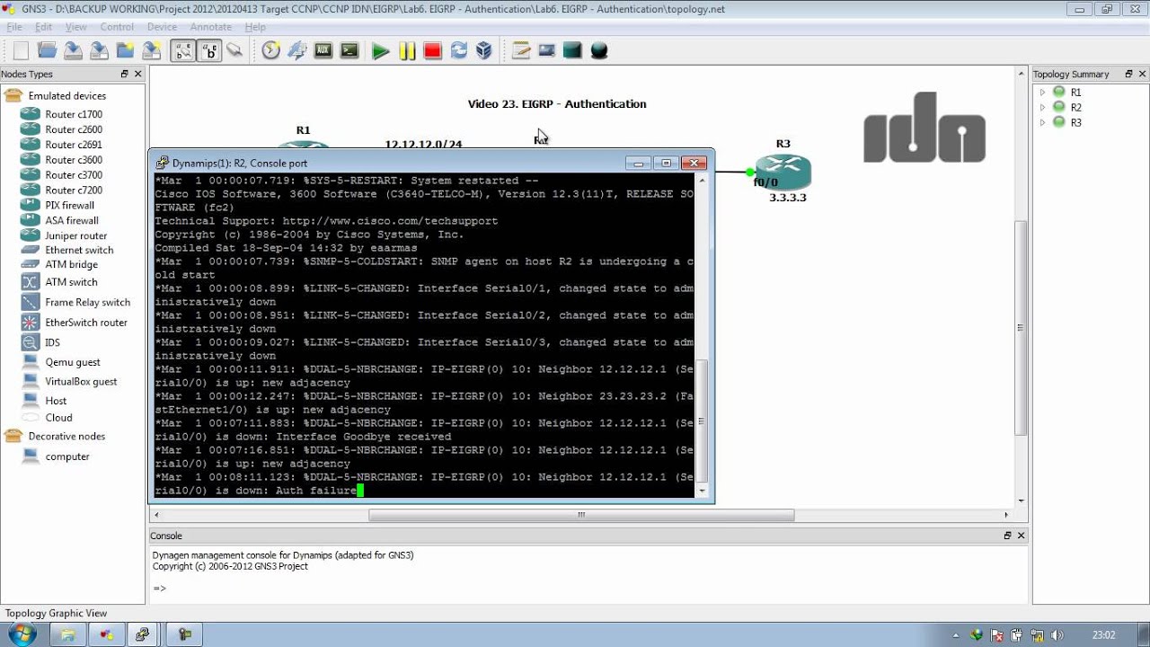 EIGRP Authentication - YouTube
