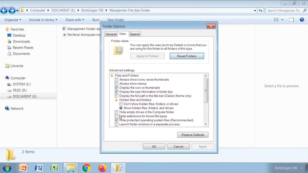 Manajemen File dan Folder - Bimbingan TIK - YouTube