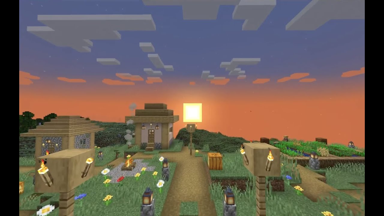 This peaceful Minecraft village gets invaded by darkness - YouTube