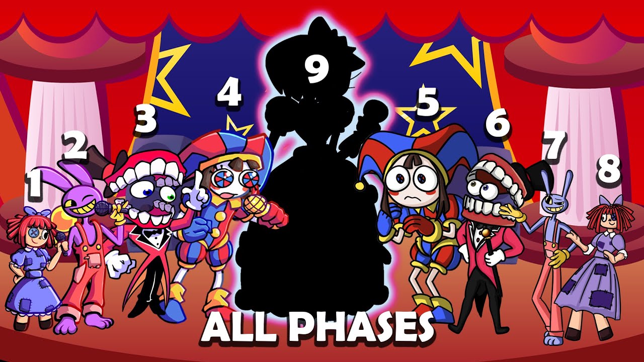 Friday Night Funkin' The Amazing Digital Circus New vs Old ( All Phases ...