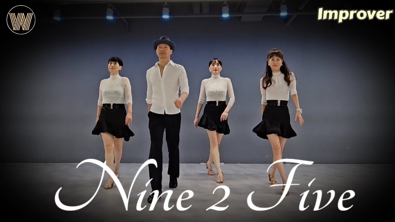 [W라인댄스] Nine 2 Five Line Dance || Improver || Demo - YouTube