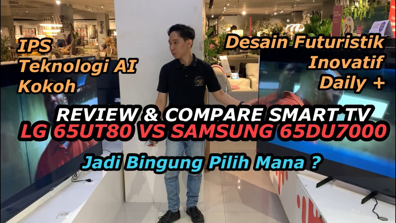 REVIEW DAN COMPARE ‼️SMART TV SAMSUNG 65 INCH 65DU7000 VS LG 65 INCH ...