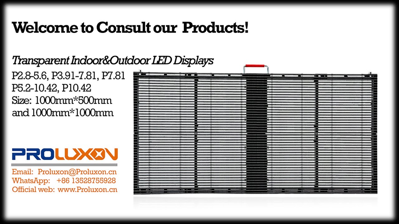 Transparent LED Wall Display Screen For Glass Window, Indoor & Outdoor ...