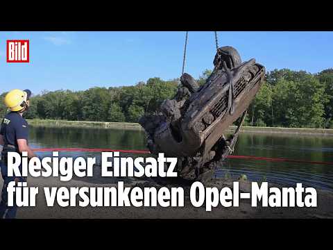 THW, Feuerwehr und DRK rücken an: Angler entdeckt Opel Manta auf Donau-Grund