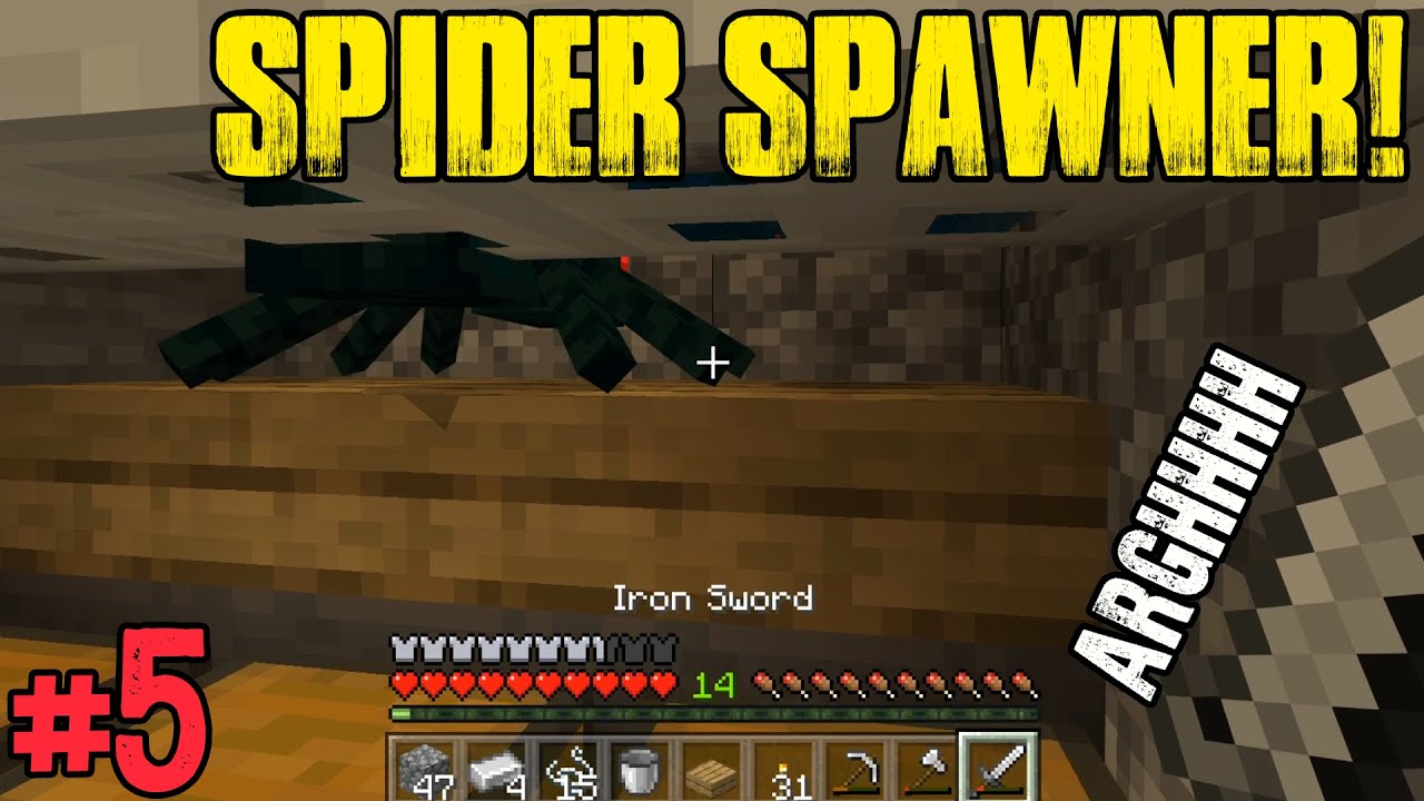 SPIDER SPAWNER! | Minecraft Survival Let's Play #5 - YouTube