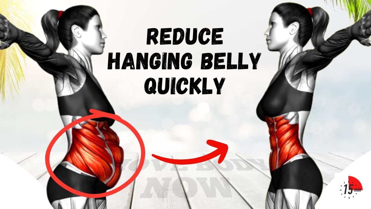 15 min STANDING Workout Reduce Hanging Belly Quickly Belly Fat Workout ...