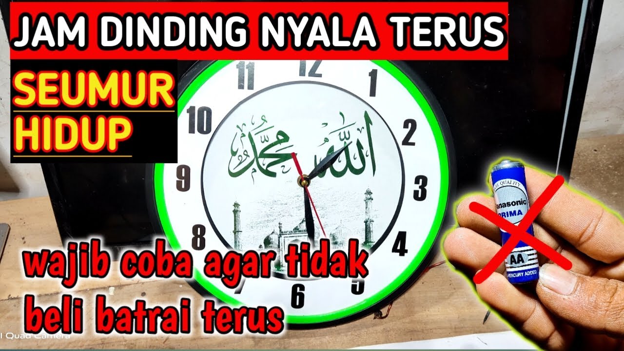 IDE KREATIF..!!! JAM DINDING NYALA SEUMUR HIDUP - YouTube