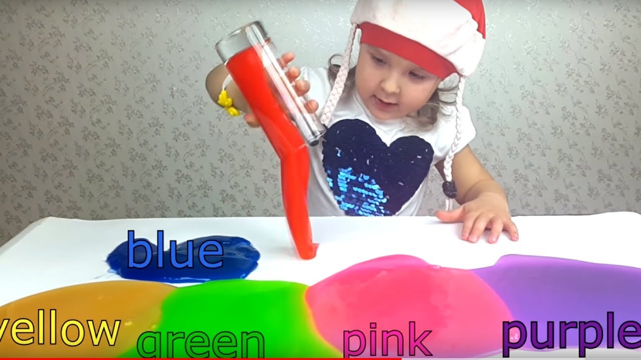 Learn Colors with Colorful Slime for Children, Toddlers and Babies ...
